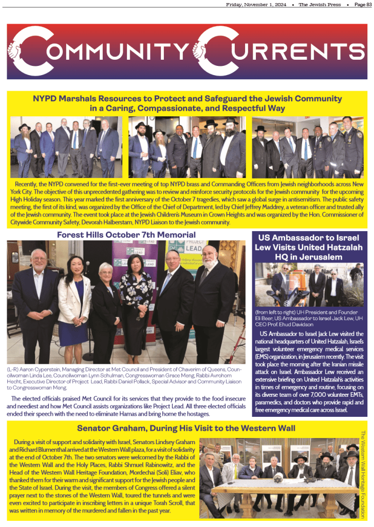 Jewish Press: NYPD to Protect Jewish Community - RAA Igud HaRabbonim